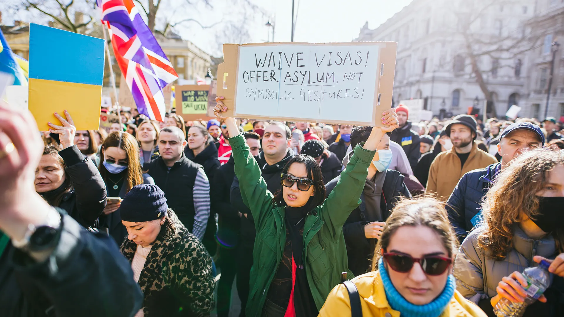 In pictures: The solidarity with Ukraine protest in London | Kerrang!