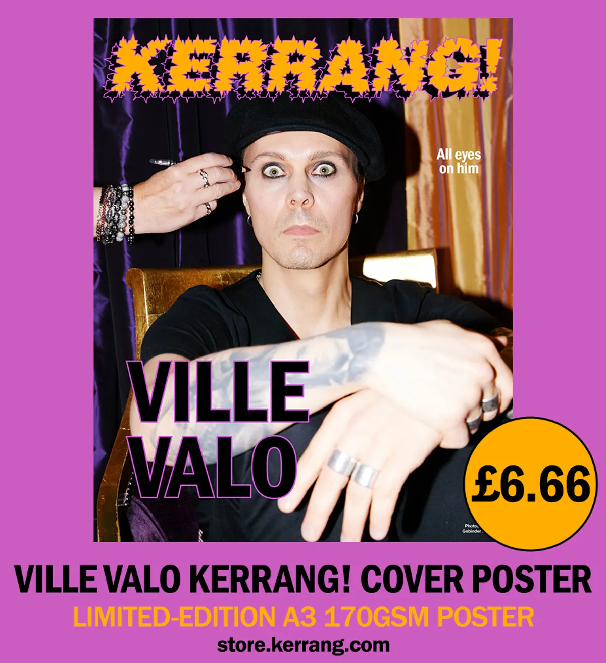 Get your A3 Ville Valo Kerrang! cover poster | Kerrang!