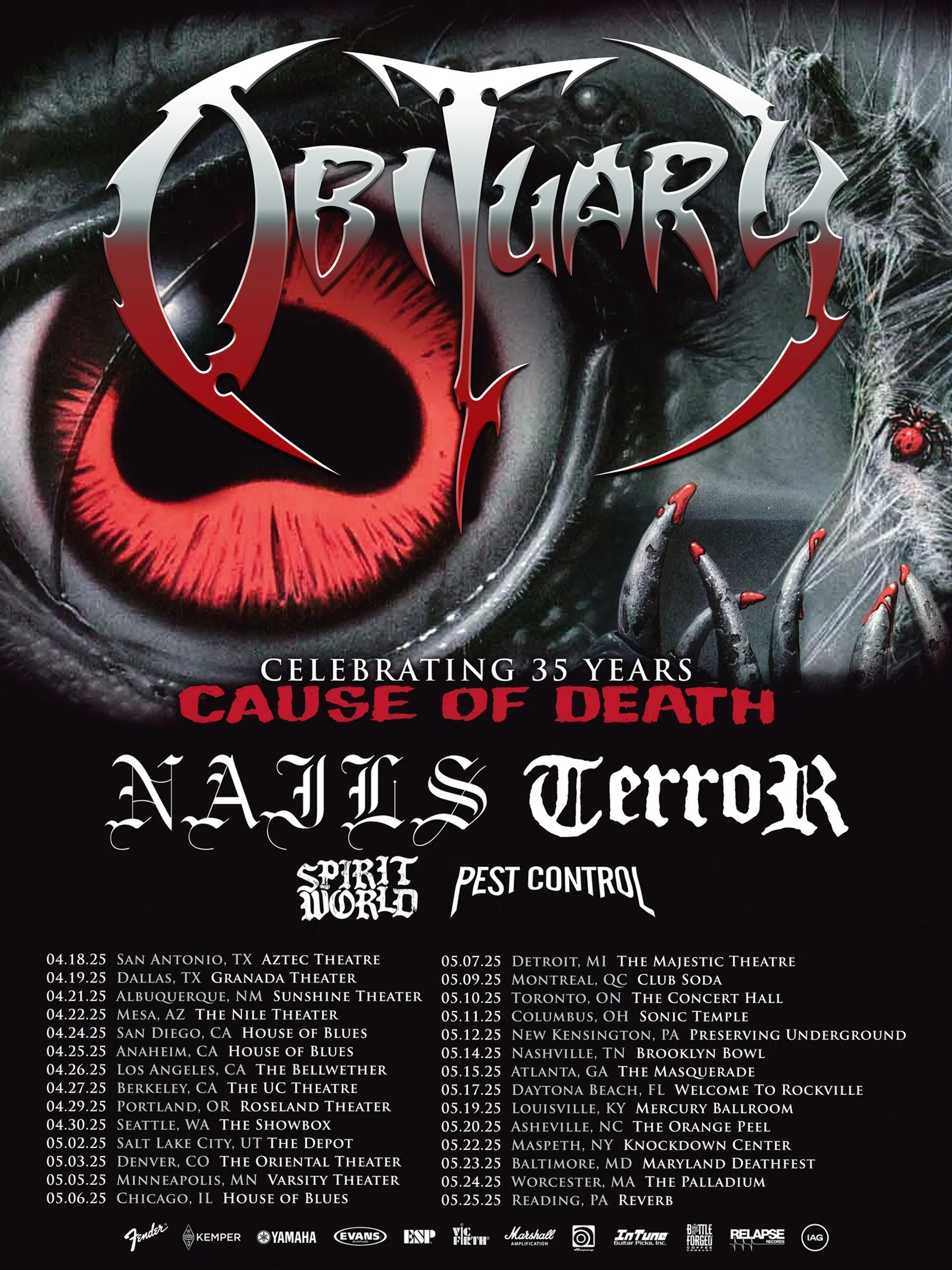 Obituary announce Cause Of Death anniversary tour with… | Kerrang!