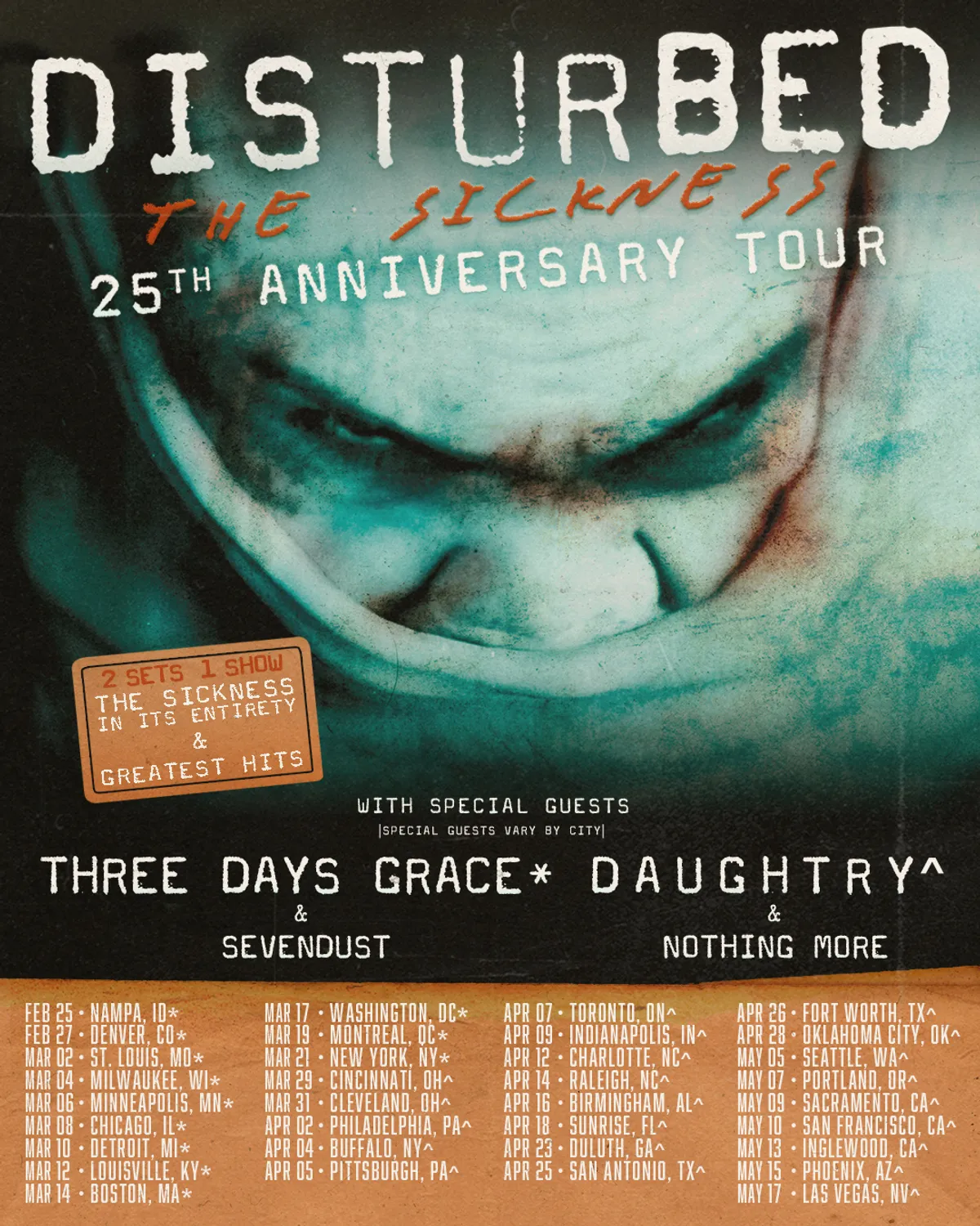Disturbed announce North American The Sickness 25th… | Kerrang! Disturbed announce North American The Sickness 25th… | Kerrang!