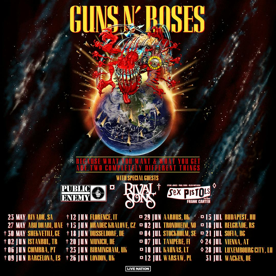 Guns N Roses Reveal 2025 Tour With Public Enemy Rival Kerrang