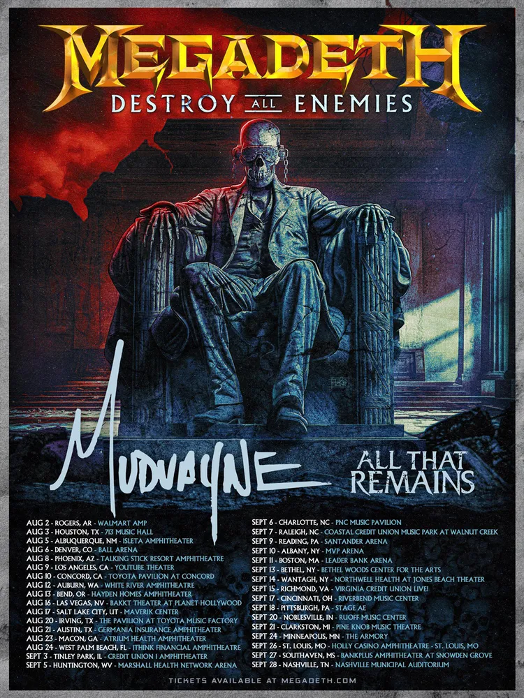 Megadeth unveil 33-date U.S. tour with Mudvayne and All… | Kerrang!