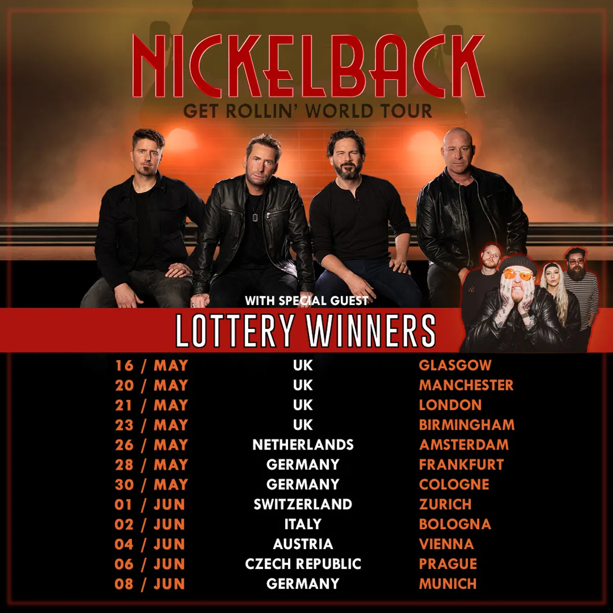 Nickelback announce UK and European 2024 Get Rollin’ arena… | Kerrang!