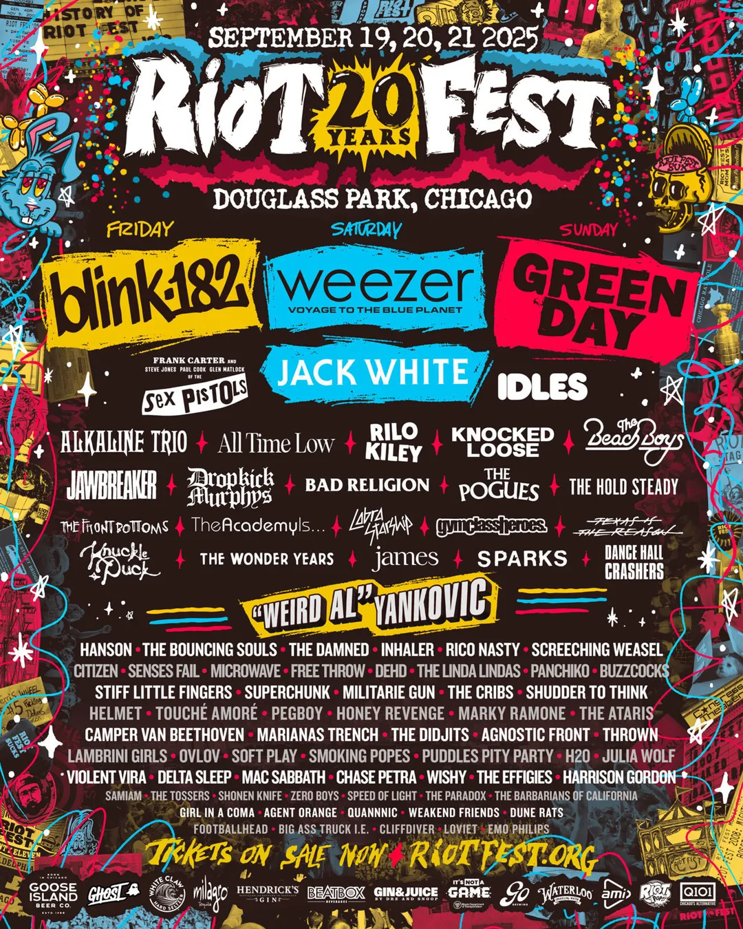 blink-182, Weezer and Green Day to headline Riot Fest 2025 | Kerrang!
